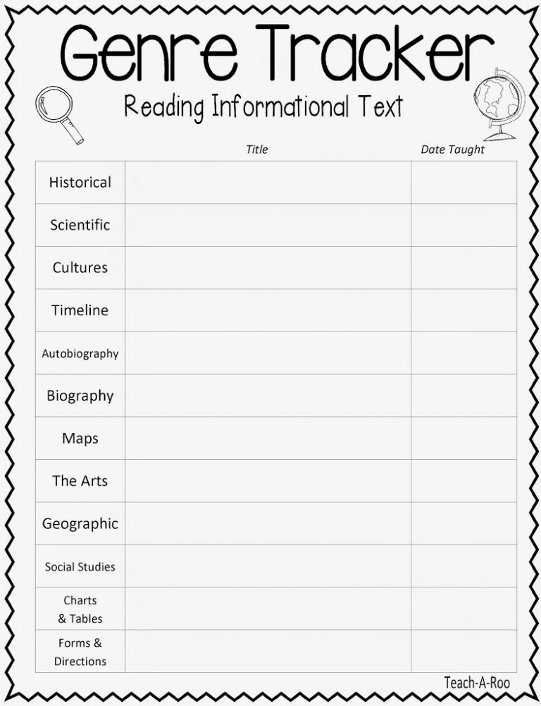 Genre-Checklist-Freebie-Info-Te - Teach-A-Roo