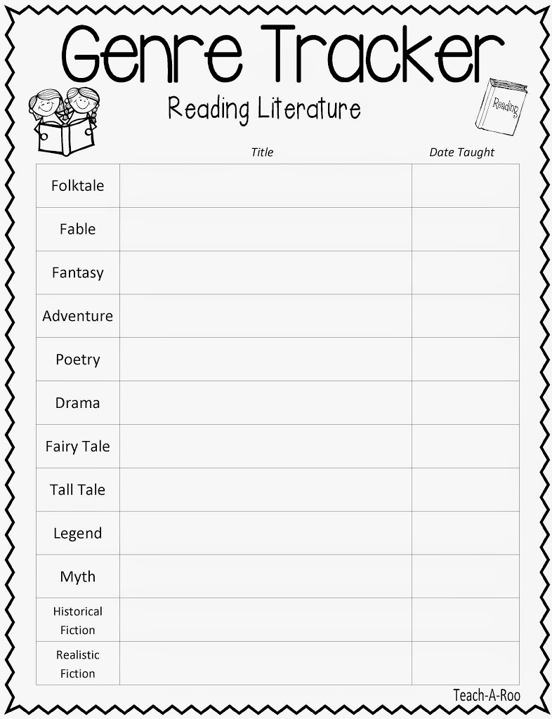 Genre-Checklist-Freebie-Lit - Teach-A-Roo